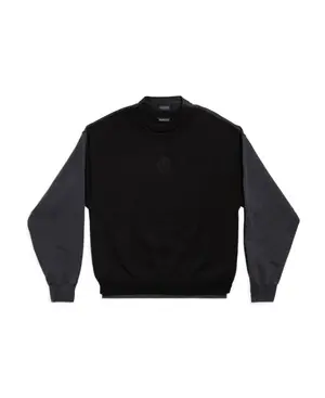 Balenciaga Political Campaign Hybrid Knitted Jumper - Black