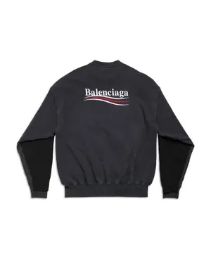 Balenciaga Political Campaign Hybrid Knitted Jumper - Black