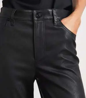 FRAME The Flared Leather Trousers