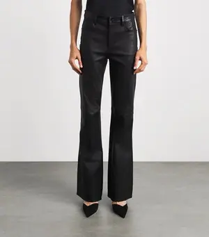 FRAME The Flared Leather Trousers