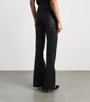 FRAME The Flared Leather Trousers