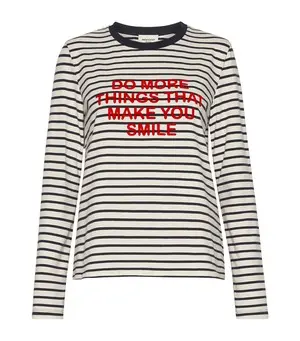 Max Mara Stripe Slogan T-shirt