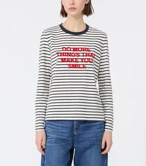 Max Mara Stripe Slogan T-shirt