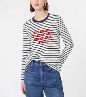 Max Mara Stripe Slogan T-shirt