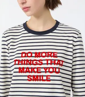 Max Mara Stripe Slogan T-shirt