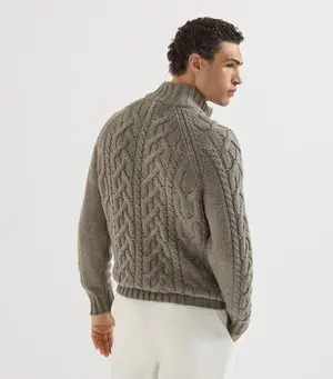 Brunello Cucinelli Cashmere Cable-knit Zip-up Cardigan