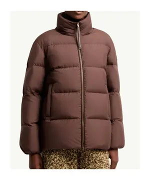 Moncler Vivantesse Short Down Jacket - Brown