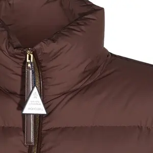 Moncler Vivantesse Short Down Jacket - Brown