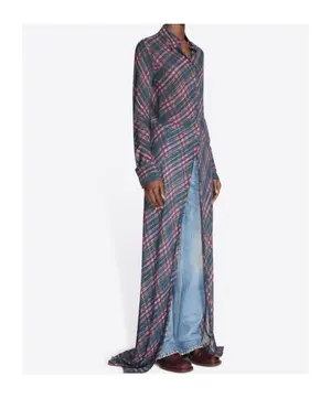 Dries Van Noten Checked Midi Dress