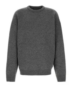 Balenciaga Long-sleeve Crew-neck Sweater - Anthracite
