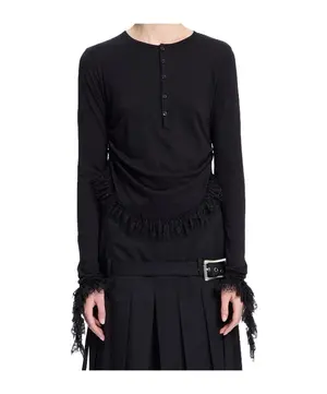 ANN DEMEULEMEESTER Mare Serafino T-shirt - Black