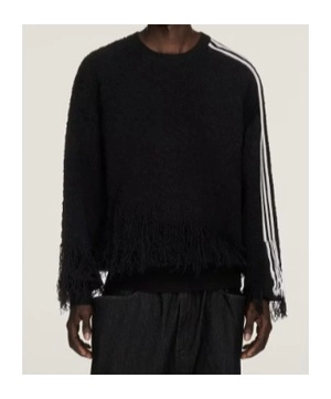 Y3 Knitted 3-stripes Fringy Sweater