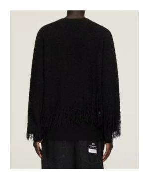 Y3 Knitted 3-stripes Fringy Sweater