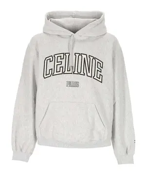 Celine Long-sleeve Hooded Sweatshirt - White