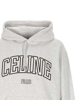 Celine Long-sleeve Hooded Sweatshirt - White