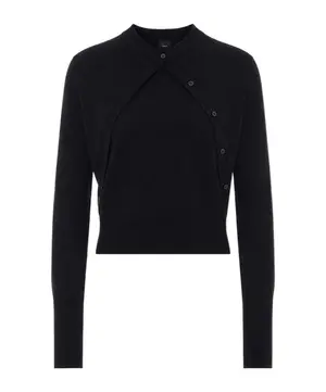 Pinko Asymmetric Long Sleeved Jumper - Black