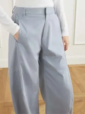 Tibi Sid Lyocell-blend Twill Wide-leg Pants