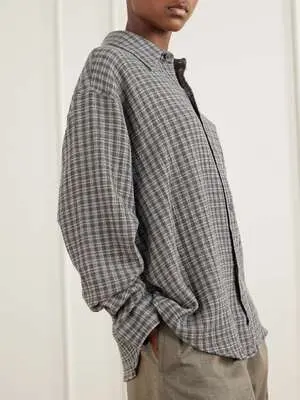 MFPEN Vacation Checked Cotton-blend Shirt