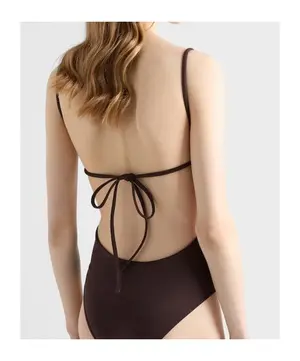 Prada Interlock Knit One-piece Swimsuit