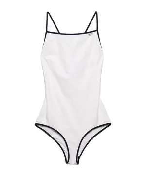 Prada One-piece Jersey Swimsuit - White/blue