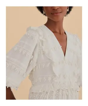Farm Rio Ruffles Trim Dress