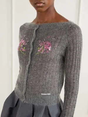 SHUSHU/TONG Embellished Knitted Cardigan