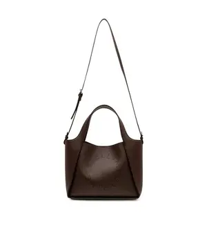 Stella McCartney Logo Perforated Shoulder Bag