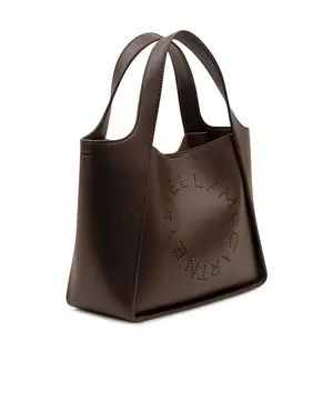 Stella McCartney Logo Perforated Shoulder Bag