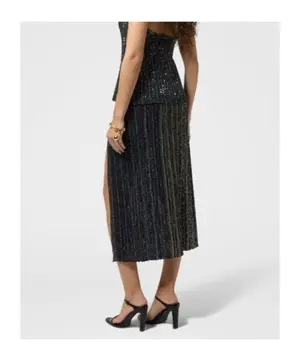 Missoni Sequin-embellished Side-slit Midi Skirt