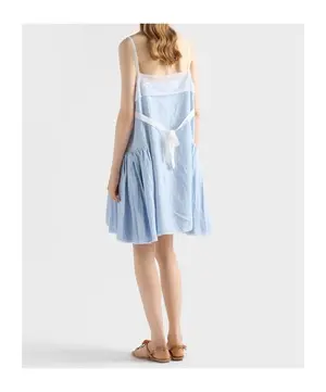Prada Embroidered Linen Mini-dress