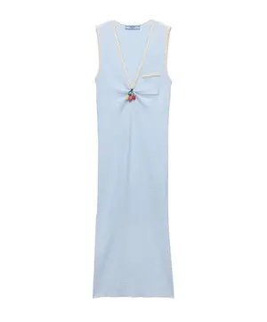 Prada Cotton Bouclé Dress - Sky-blue