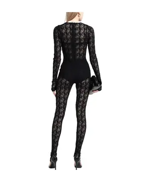 Dolce & Gabbana Solid Color Lace Bodysuit