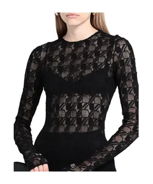 Dolce & Gabbana Solid Color Lace Bodysuit