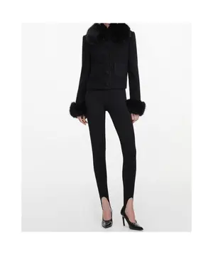 SELF-PORTRAIT Jacket With Fur Cuffs