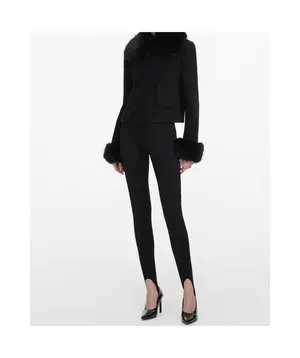 SELF-PORTRAIT Jacket With Fur Cuffs