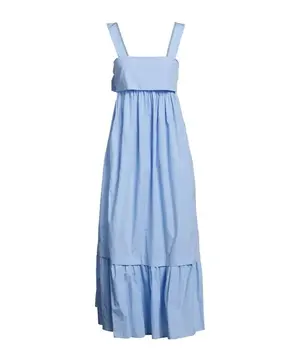 Chloé Sleeveless Square-neck Solid-color Dress - Blue
