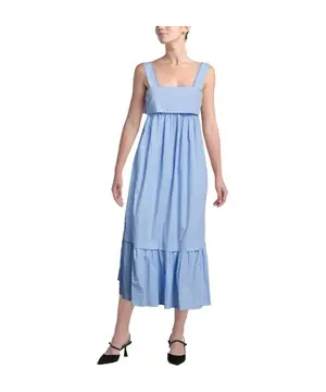 Chloé Sleeveless Square-neck Solid-color Dress