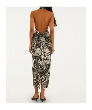 Farm Rio Graphic-print Embroidered Dress