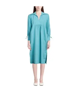 Max Mara Solid-color Long-sleeve Shirt Dress