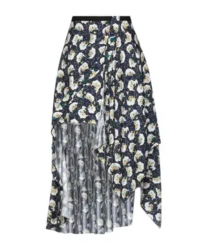 Chloé Floral Print Midi Skirt - Blue