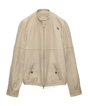 Prada Nappa Leather Jacket - Ivory