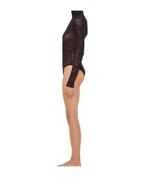 Emilio Pucci High-neck Jacquard Tulle Bodysuit