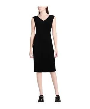 Dolce & Gabbana Sleeveless Solid-colored V-neck Dress