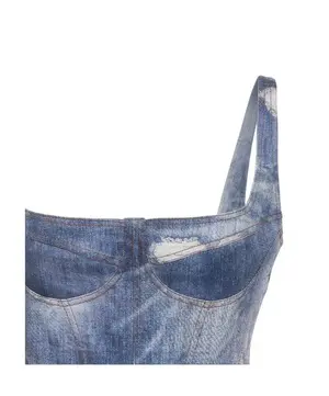 Roberto Cavalli Distressed Mini Dress