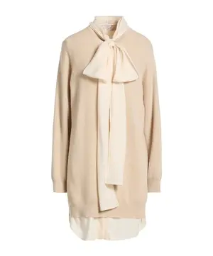Brunello Cucinelli Two-tone Cashmere Dress - Ivory