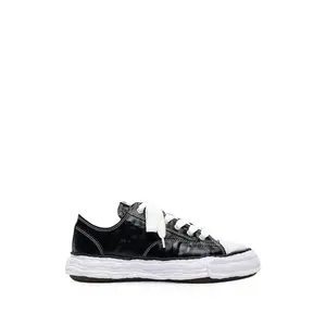 Mihara Yasuhiro Peterson23 Og Sole Wrinkled Leather Low-top Sneakers - Black