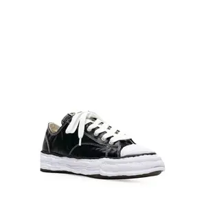 Mihara Yasuhiro Peterson23 Og Sole Wrinkled Leather Low-top Sneakers - Black