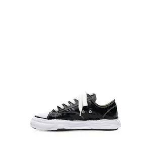 Mihara Yasuhiro Peterson23 Og Sole Wrinkled Leather Low-top Sneakers - Black
