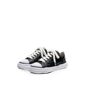 Mihara Yasuhiro Peterson23 Og Sole Wrinkled Leather Low-top Sneakers - Black
