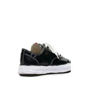 Mihara Yasuhiro Peterson23 Og Sole Wrinkled Leather Low-top Sneakers - Black